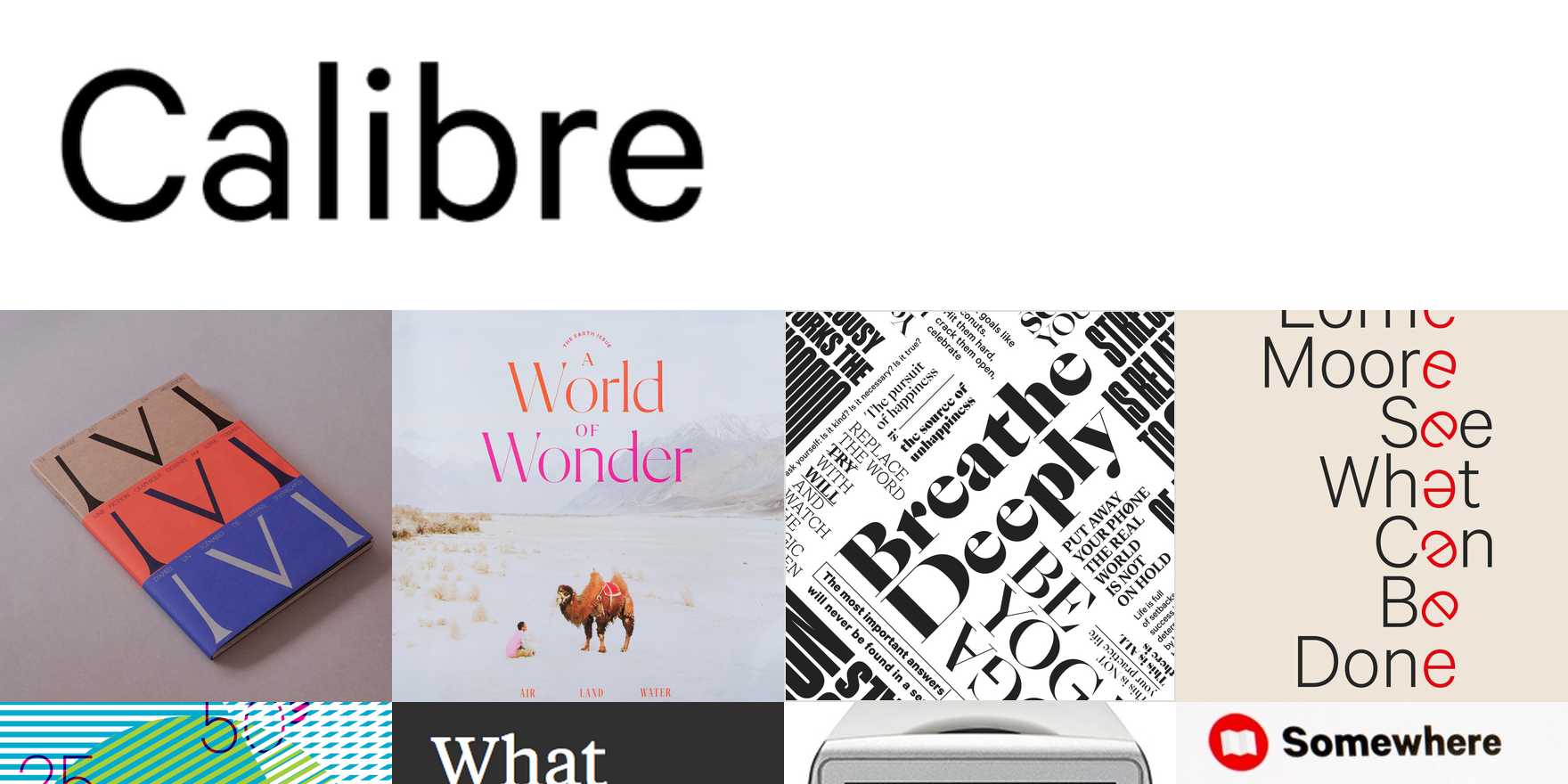 Calibre in use - Fonts In Use