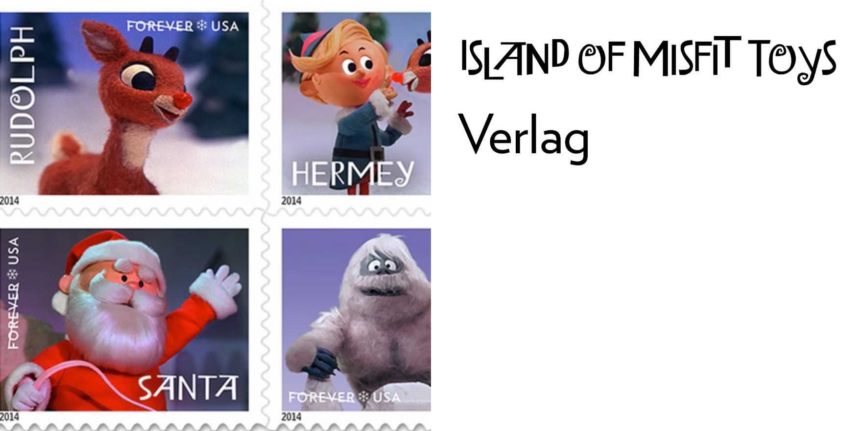 Rudolph the Red-Nosed Reindeer postage stamps - Fonts In Use