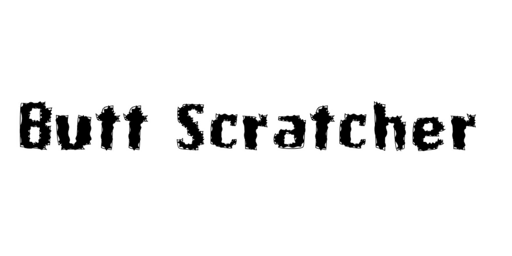 Butt Scratcher in use - Fonts In Use