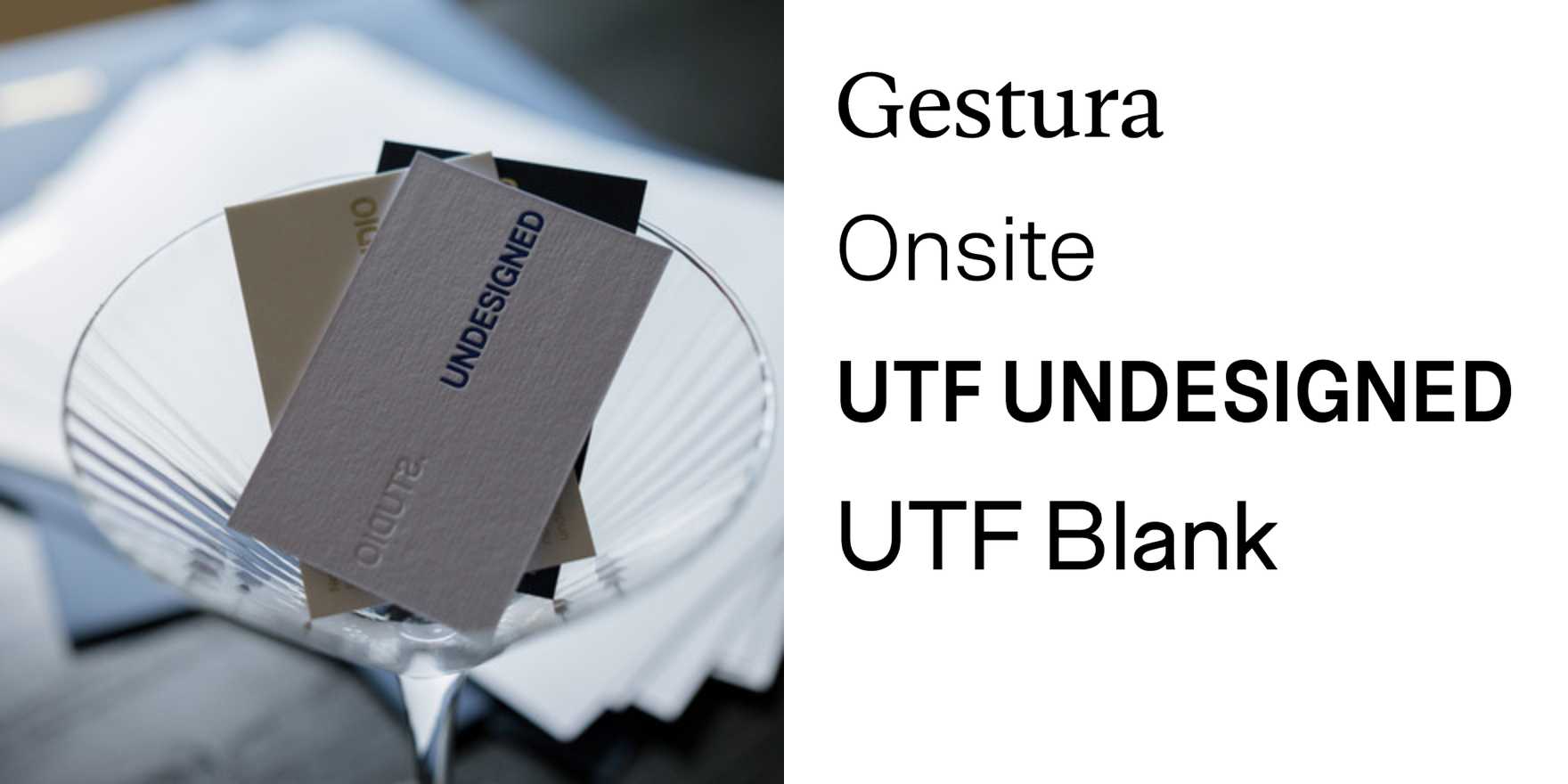 UNDESIGNED Studio visual identity - Fonts In Use