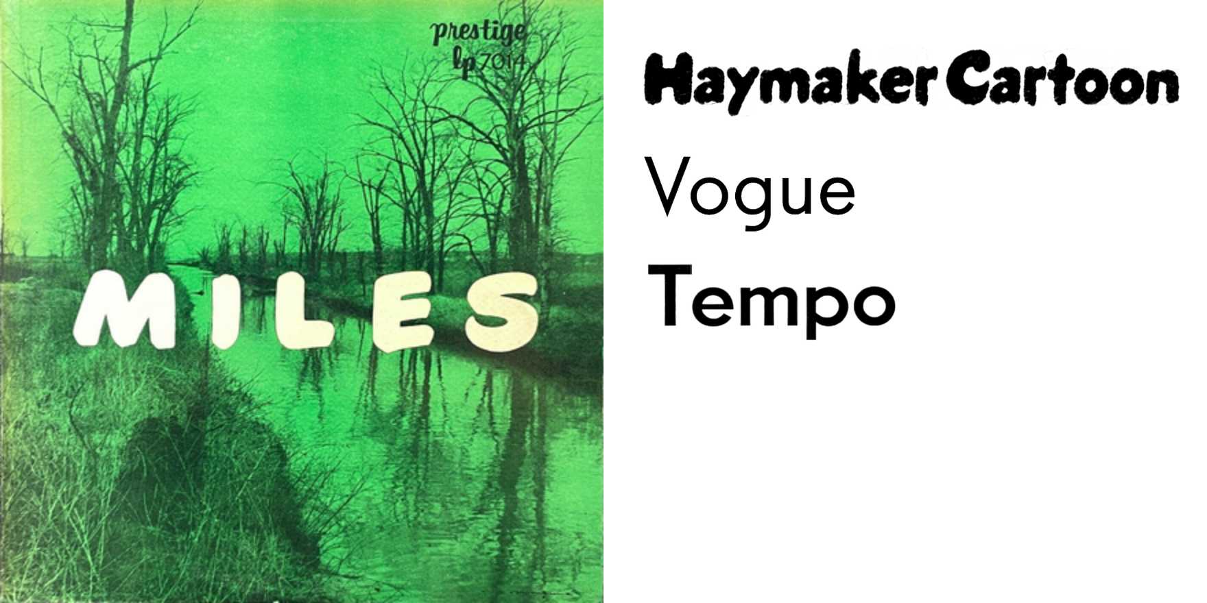 The Miles Davis Quintet – Miles album art - Fonts In Use