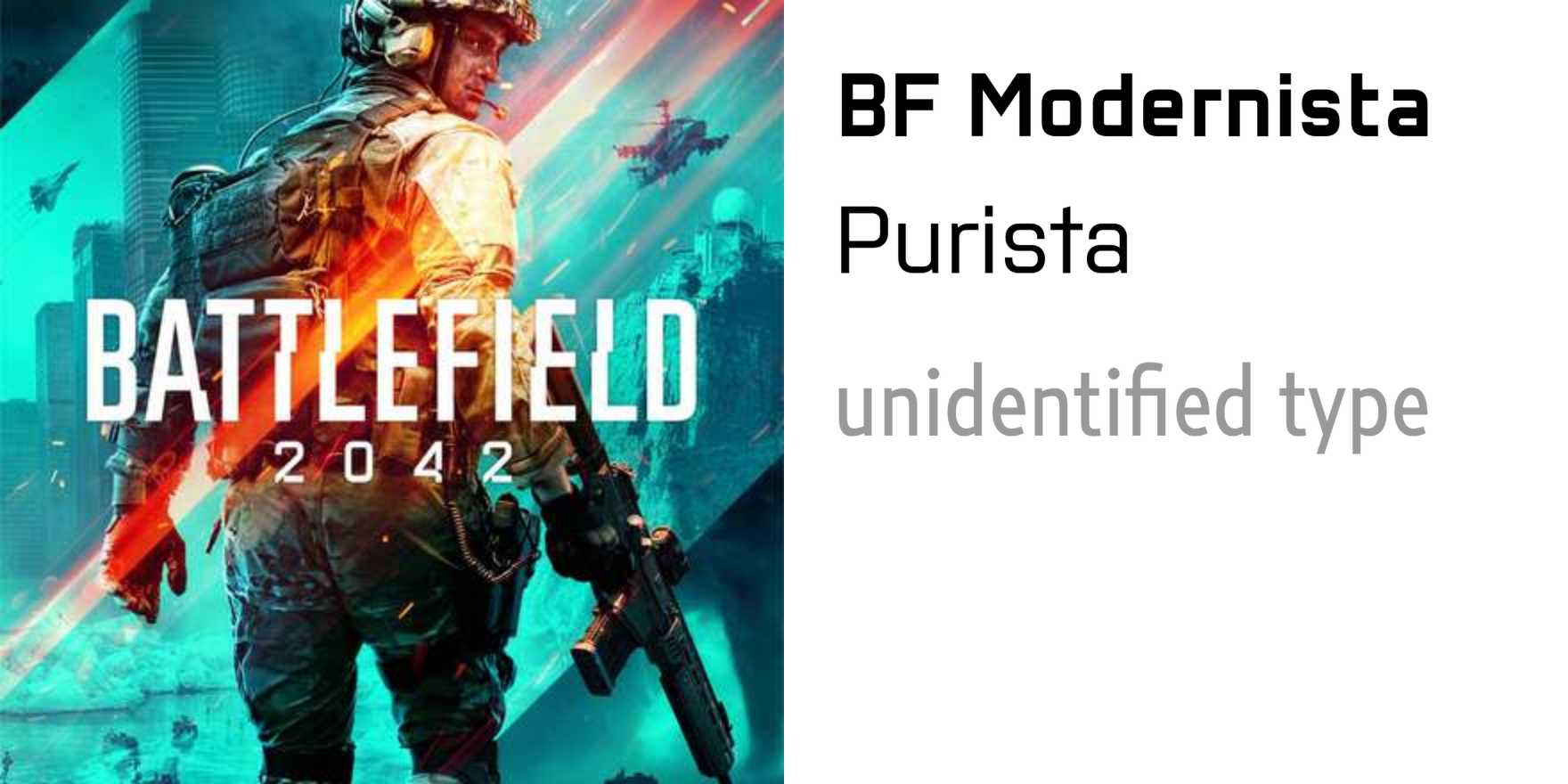Battlefield 2042 game - Fonts In Use