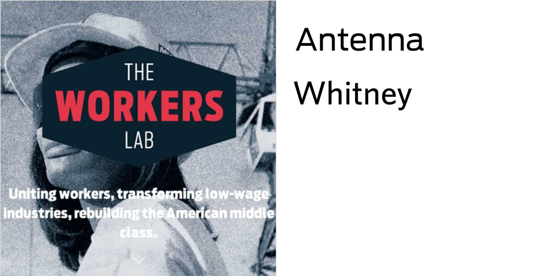 The Workers Lab website - Fonts In Use