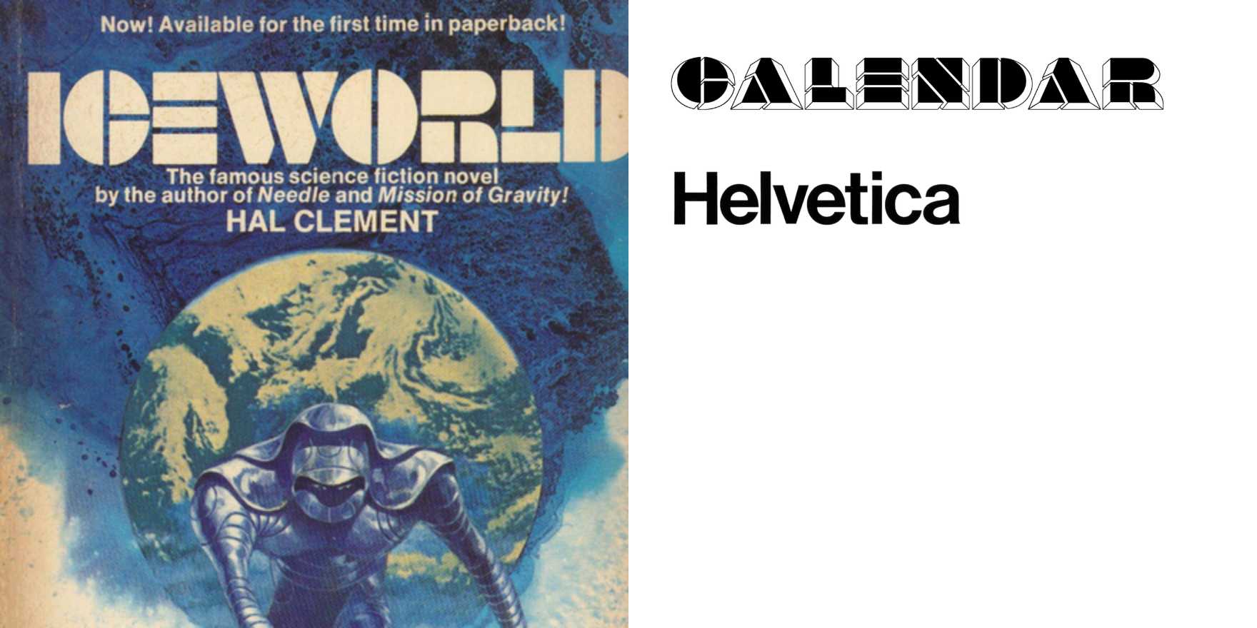Iceworld by Hal Clement (Lancer) - Fonts In Use