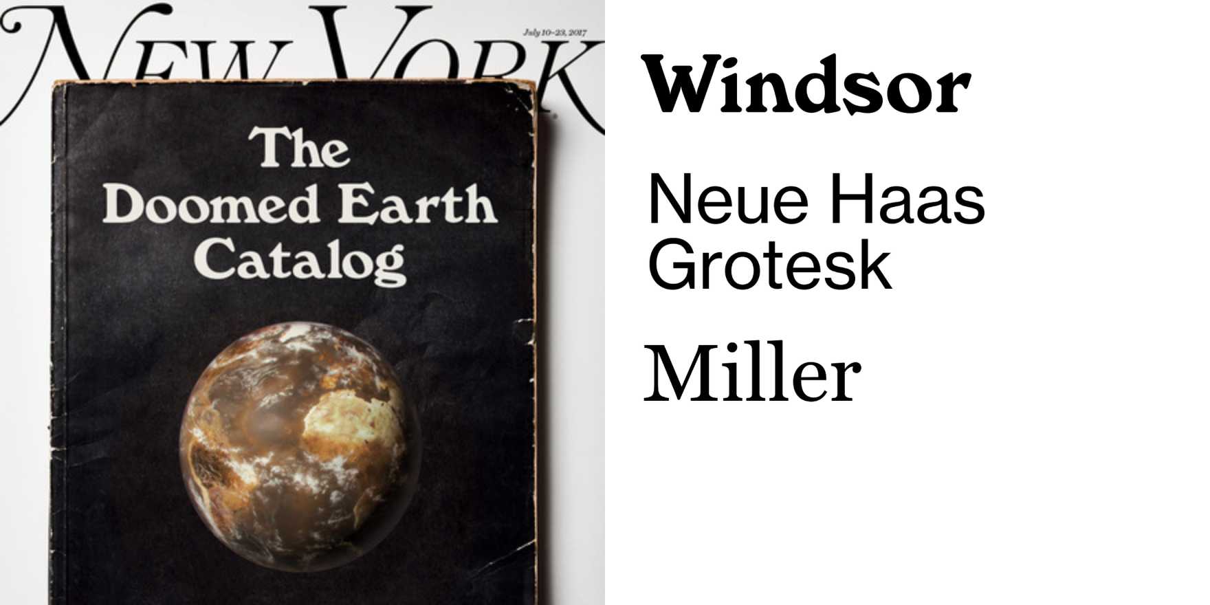 New York magazine, July 10–23, 2017 “The Doomed Earth Catalog” - Fonts ...