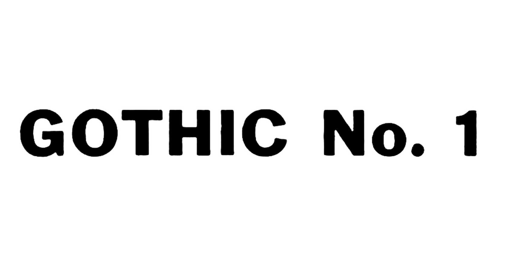 Gothic No. 1 in use - Fonts In Use