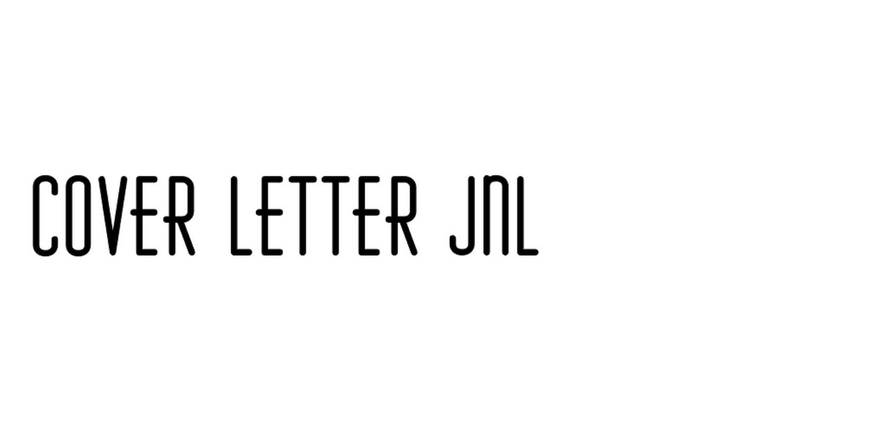 Cover Letter JNL in use - Fonts In Use