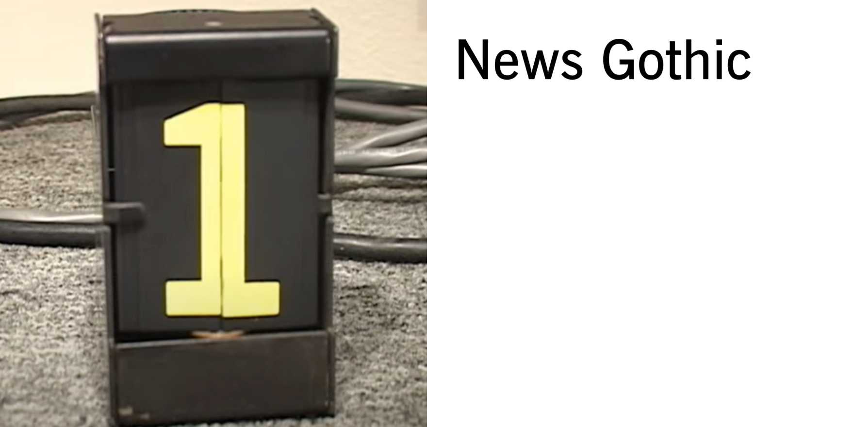 Signaltron ST-15 split-flap displays - Fonts In Use