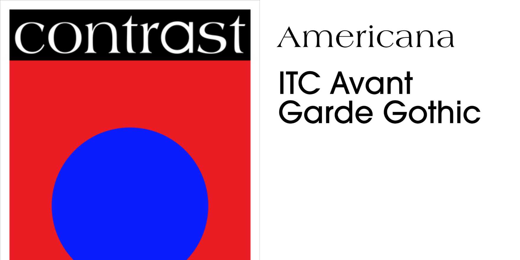 Contrast poster - Fonts In Use