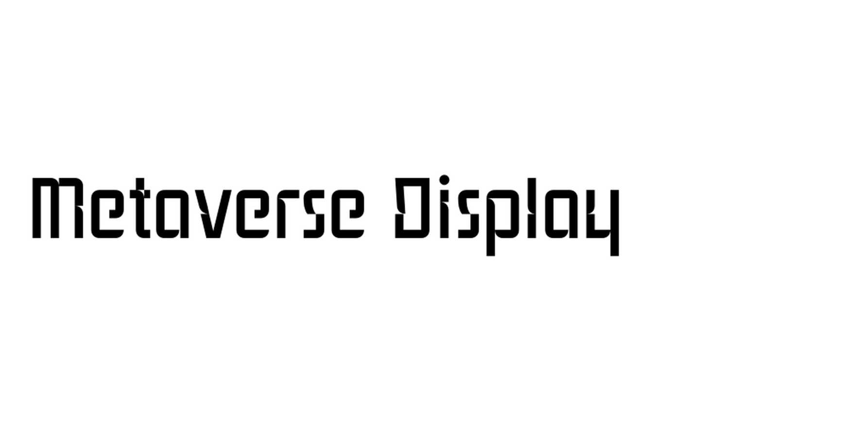 Metaverse Display in use - Fonts In Use