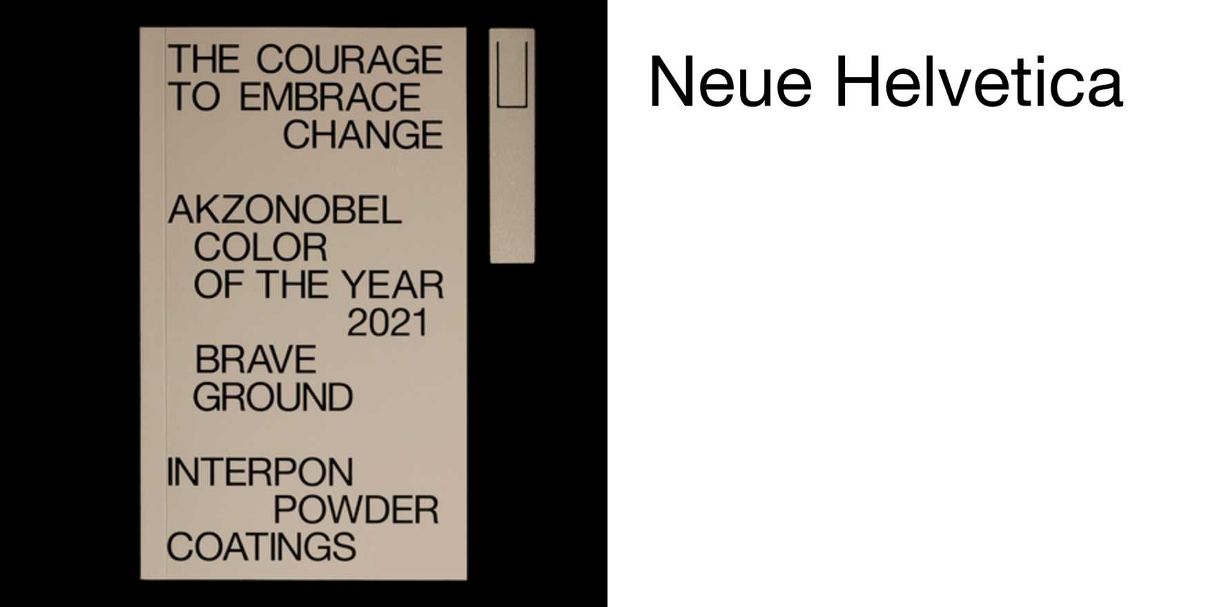 Akzo Nobel Color of the Year 2021 “Brave Ground” - Fonts In Use