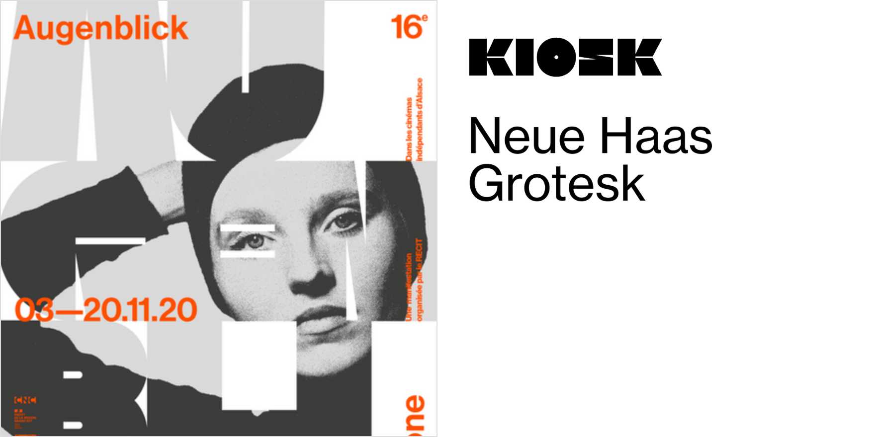 Augenblick, Festival du cinéma germanophone 2020 poster - Fonts In Use