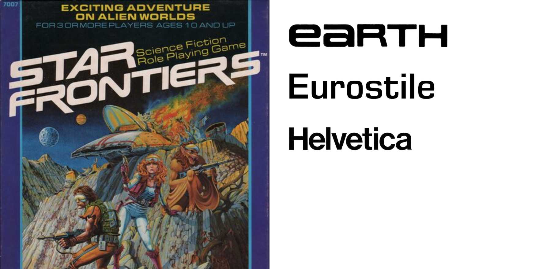 Star Frontiers role-playing game - Fonts In Use