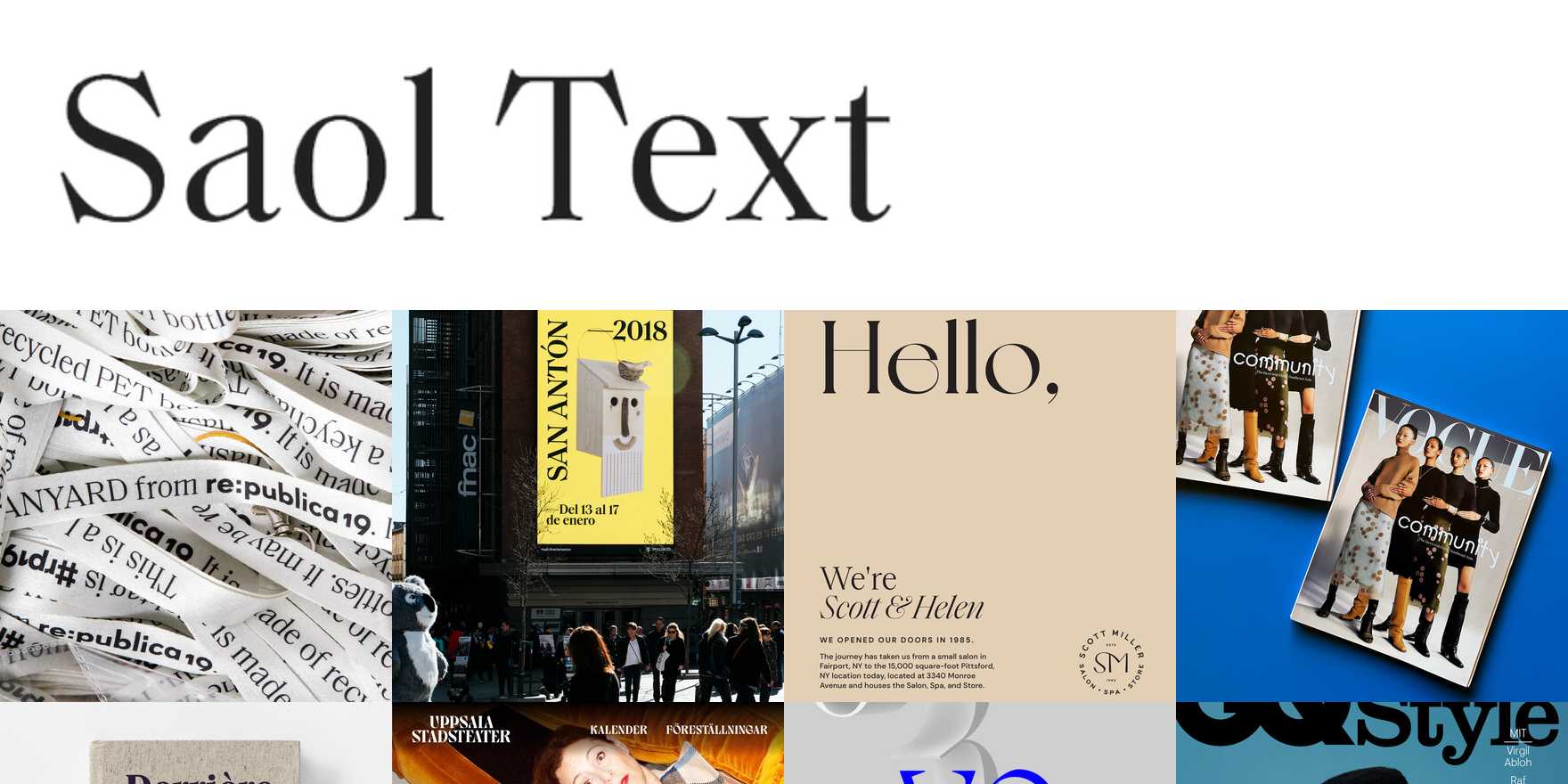 Saol Text in use - Fonts In Use