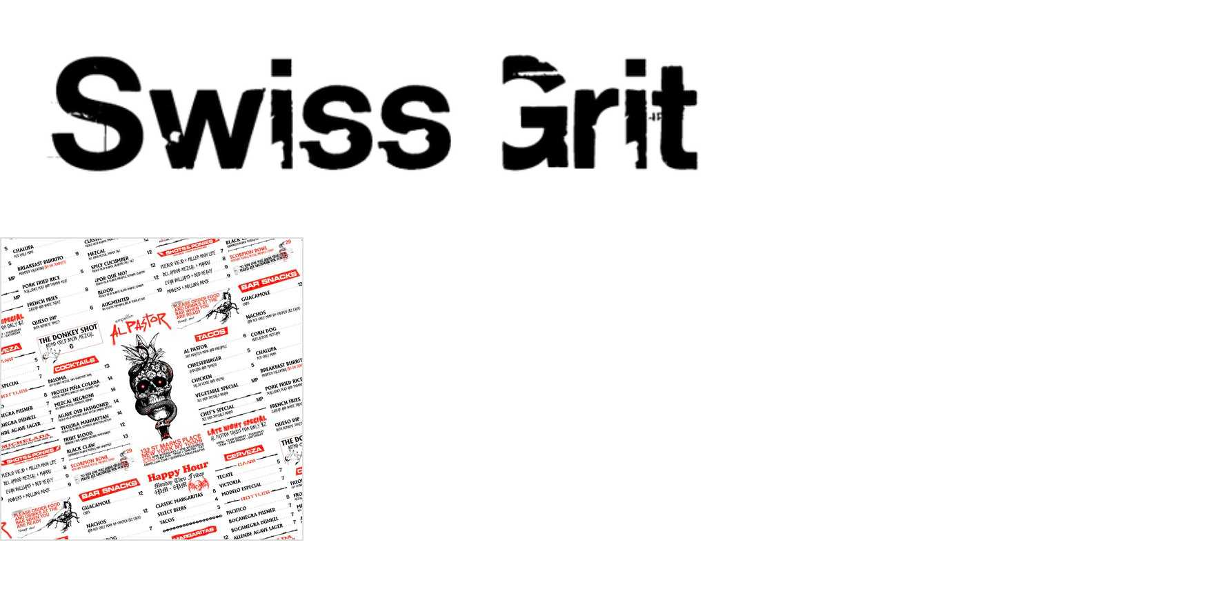 Swiss Grit in use - Fonts In Use