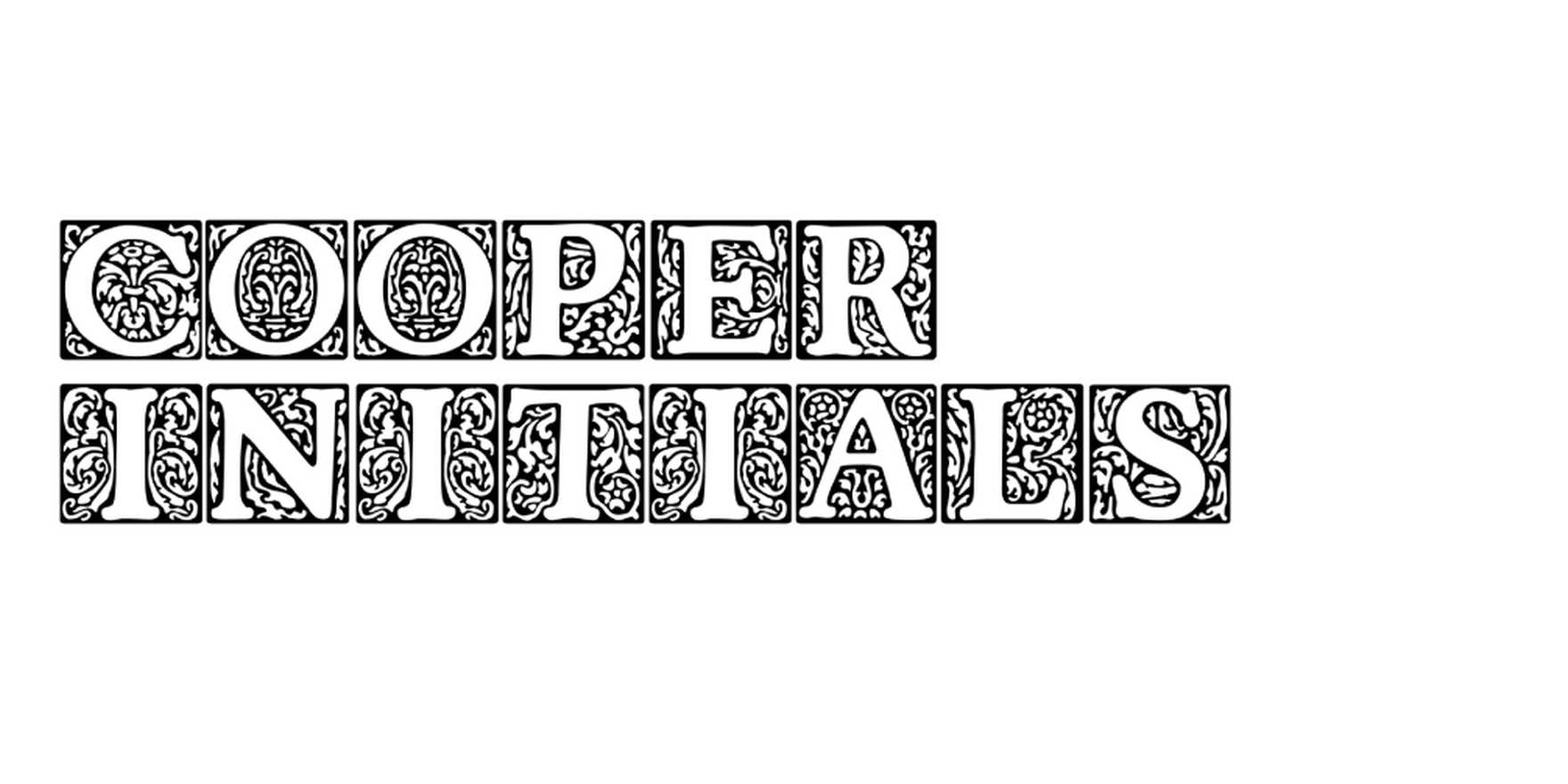 Cooper Initials in use - Fonts In Use