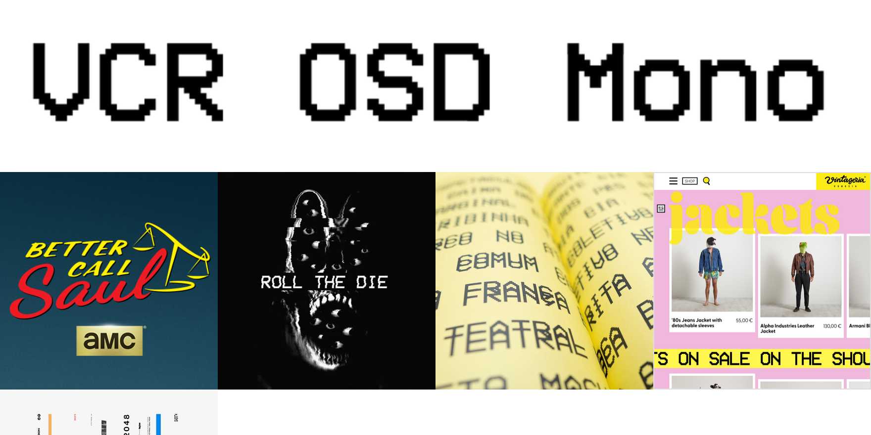 VCR OSD Mono in use - Fonts In Use
