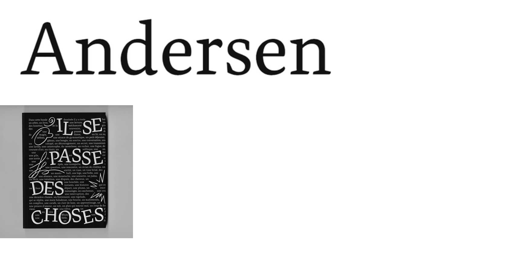Andersen in use - Fonts In Use