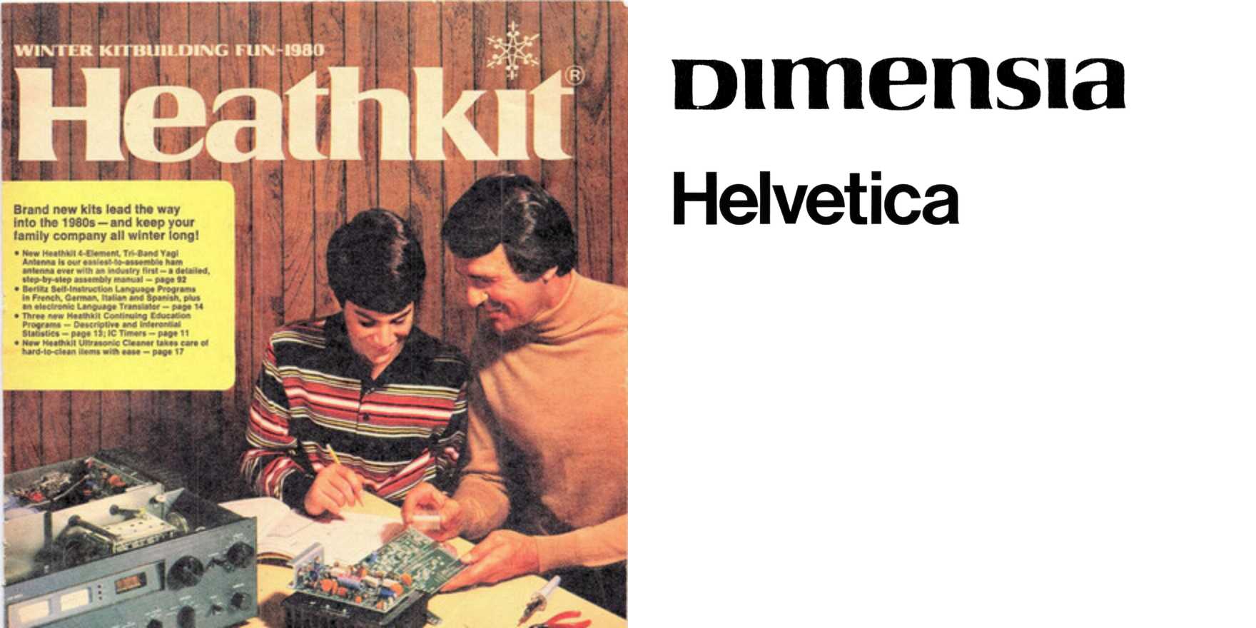 Heathkit Winter Kitbuilding Fun 1980 catalog - Fonts In Use