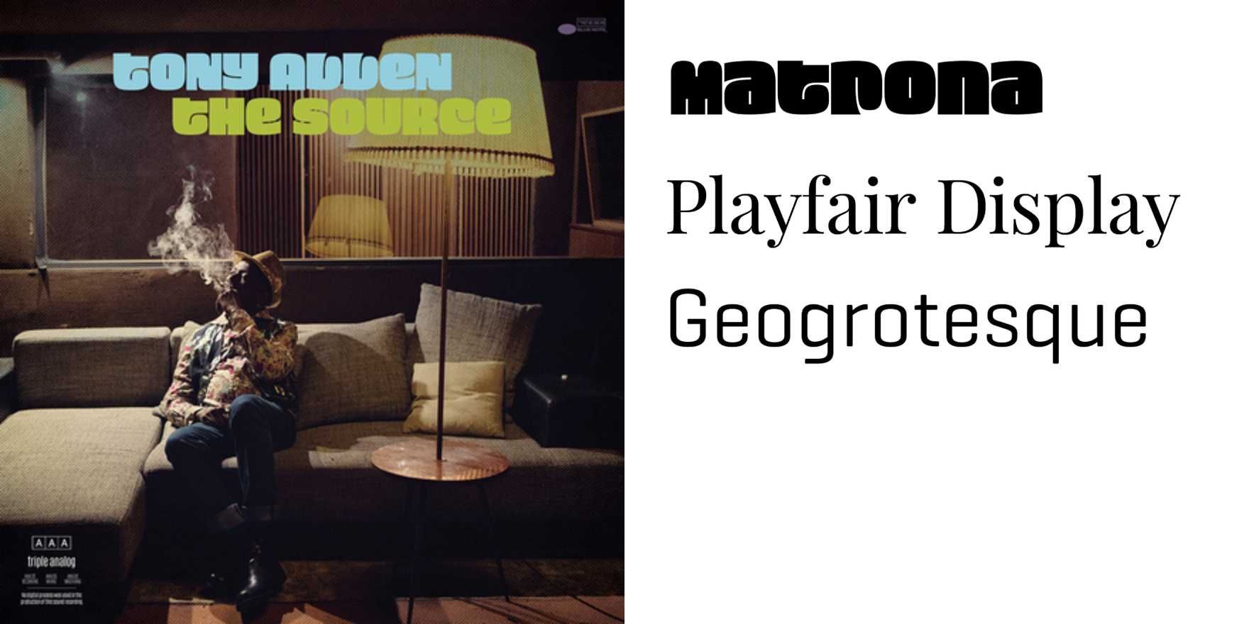 Tony Allen – The Source album art - Fonts In Use