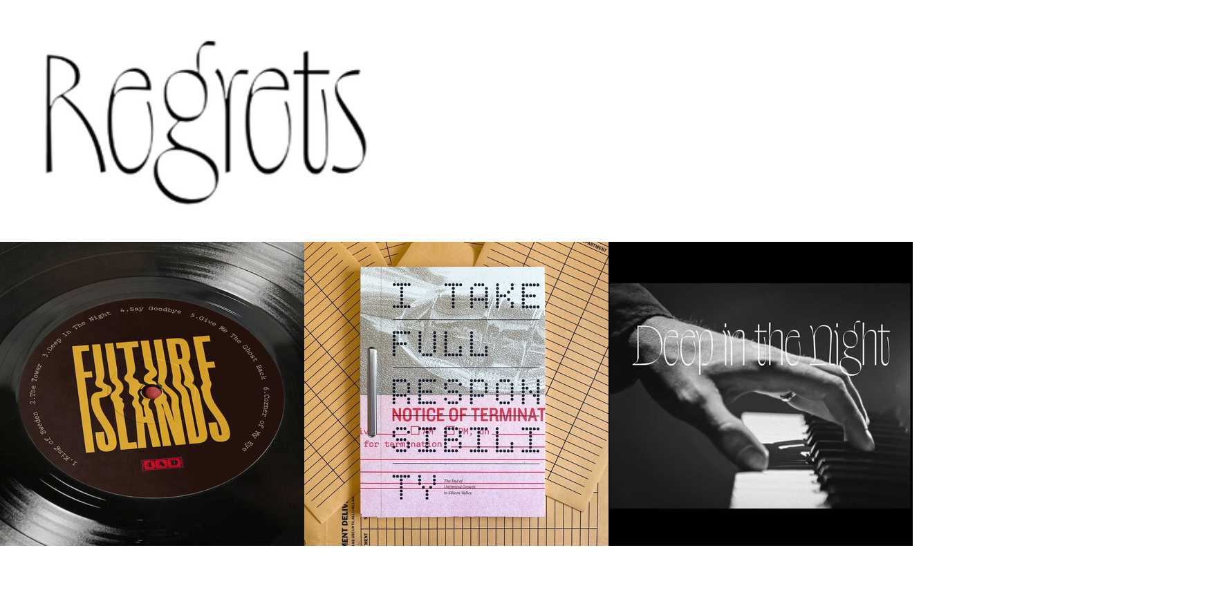 Regrets in use - Fonts In Use