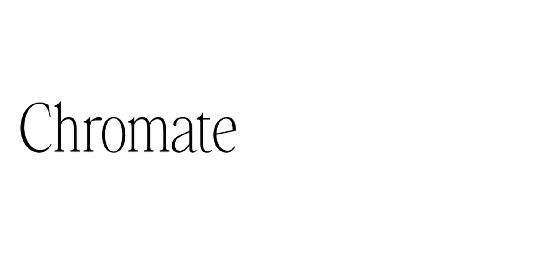 Chromate in use - Fonts In Use