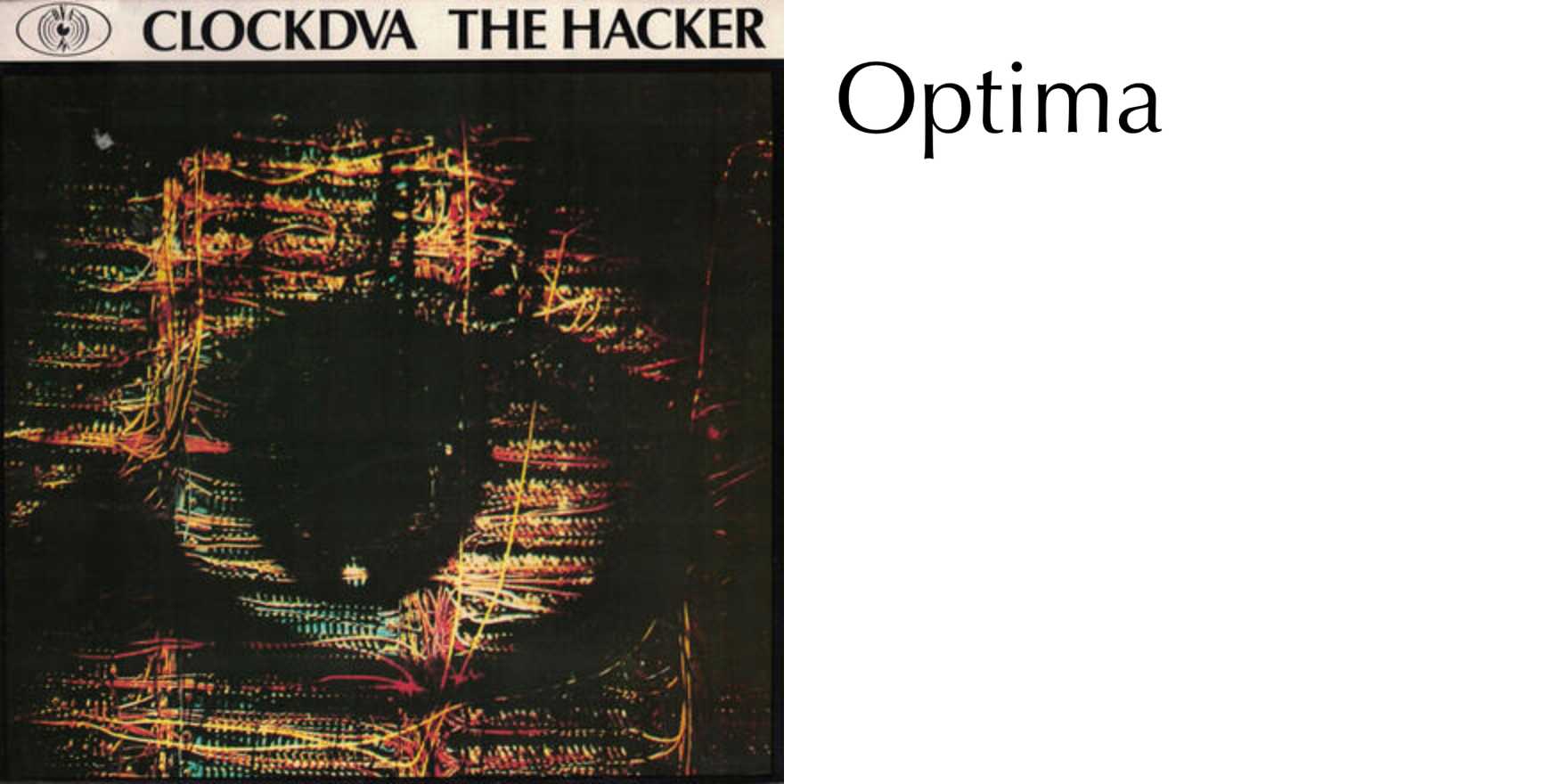 Clock DVA – “The Hacker” single cover - Fonts In Use