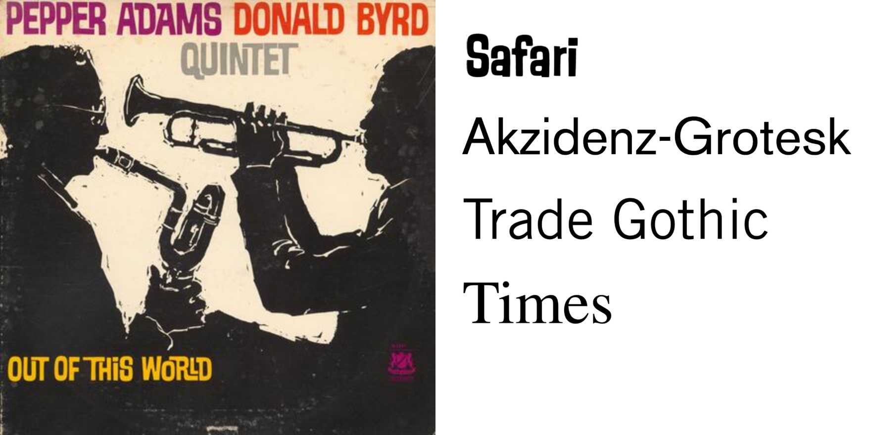 Pepper Adams Donald Byrd Quintet – Out of This World album art - Fonts ...