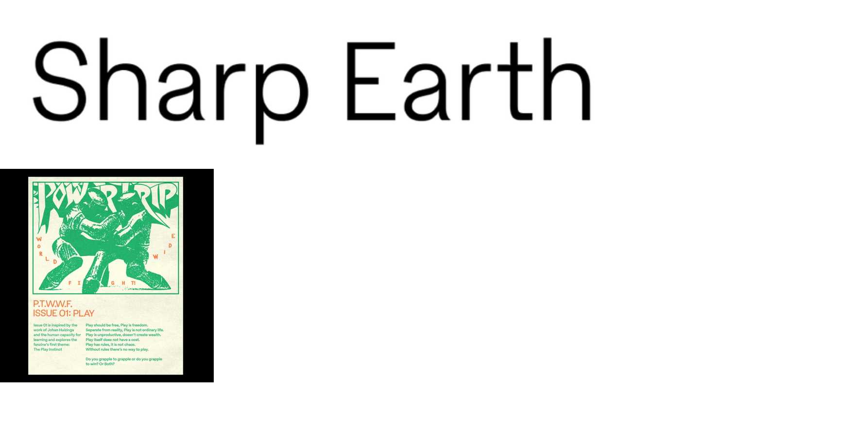 Sharp Earth in use - Fonts In Use
