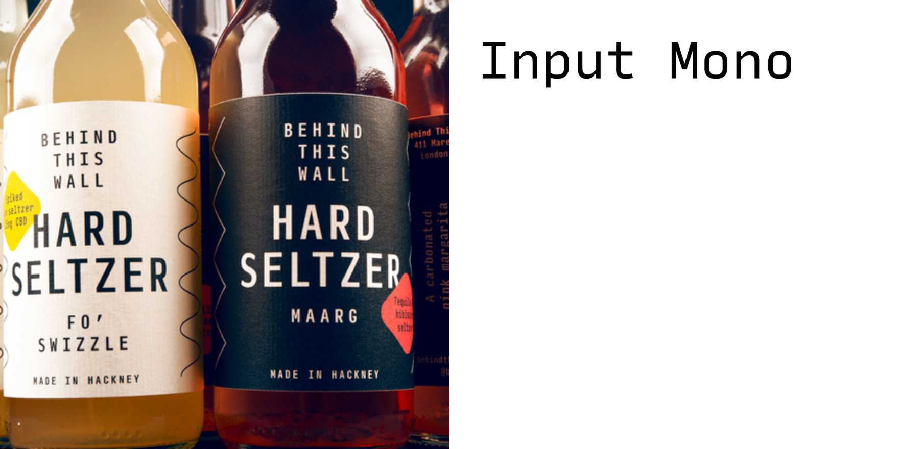 Behind This Wall hard seltzer labels - Fonts In Use