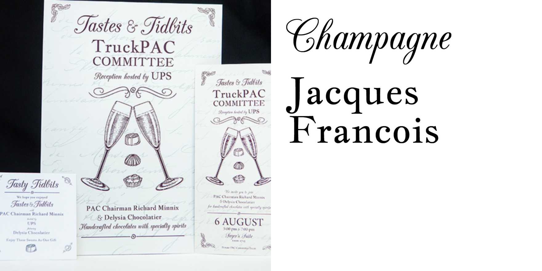 Tastes & Tidbits TruckPAC Committee - Fonts In Use