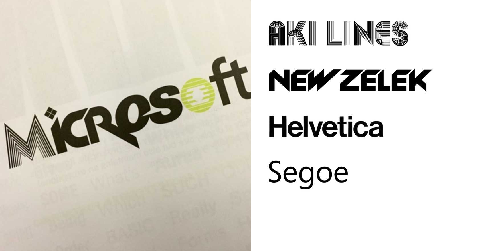 Microsoft logo mashup (ad in ATypI 2015 program) - Fonts In Use