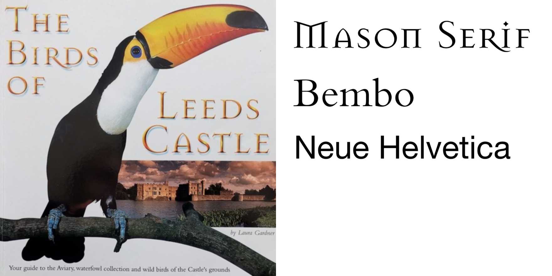 The Birds of Leeds Castle by Laura Gardner - Fonts In Use