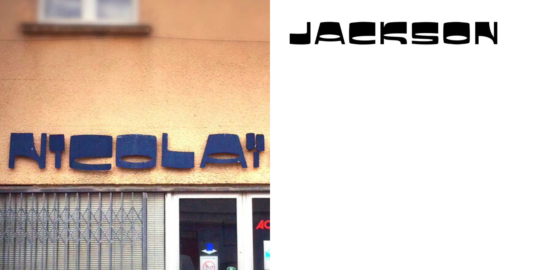 Nicolaï Frères, Porto-Vecchio - Fonts In Use