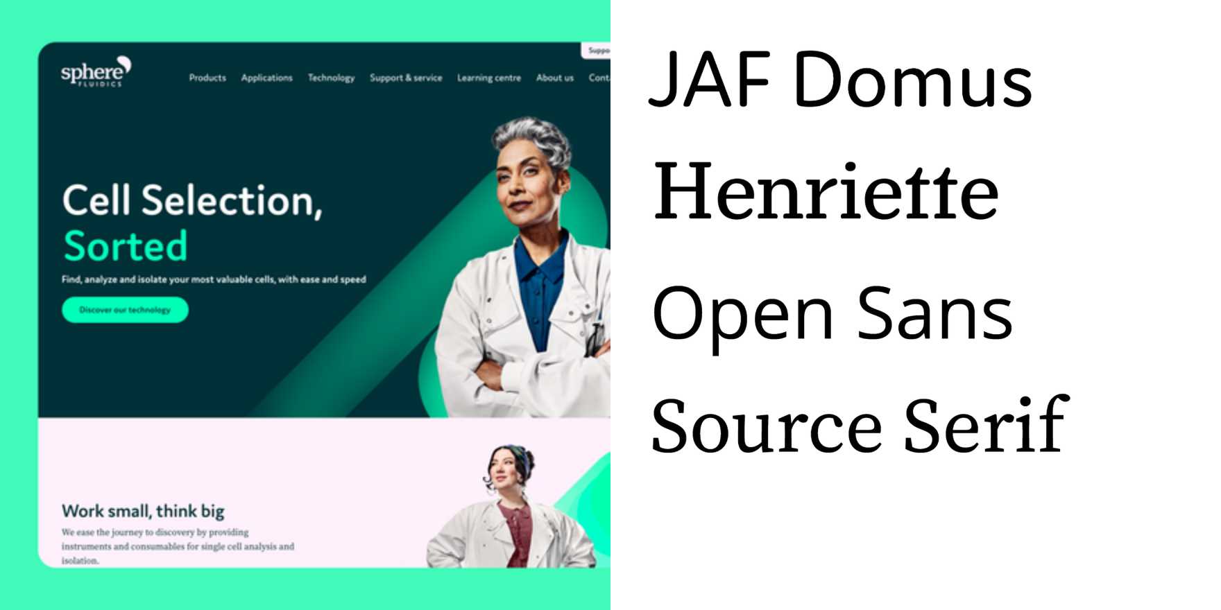 Sphere Bio - Fonts In Use