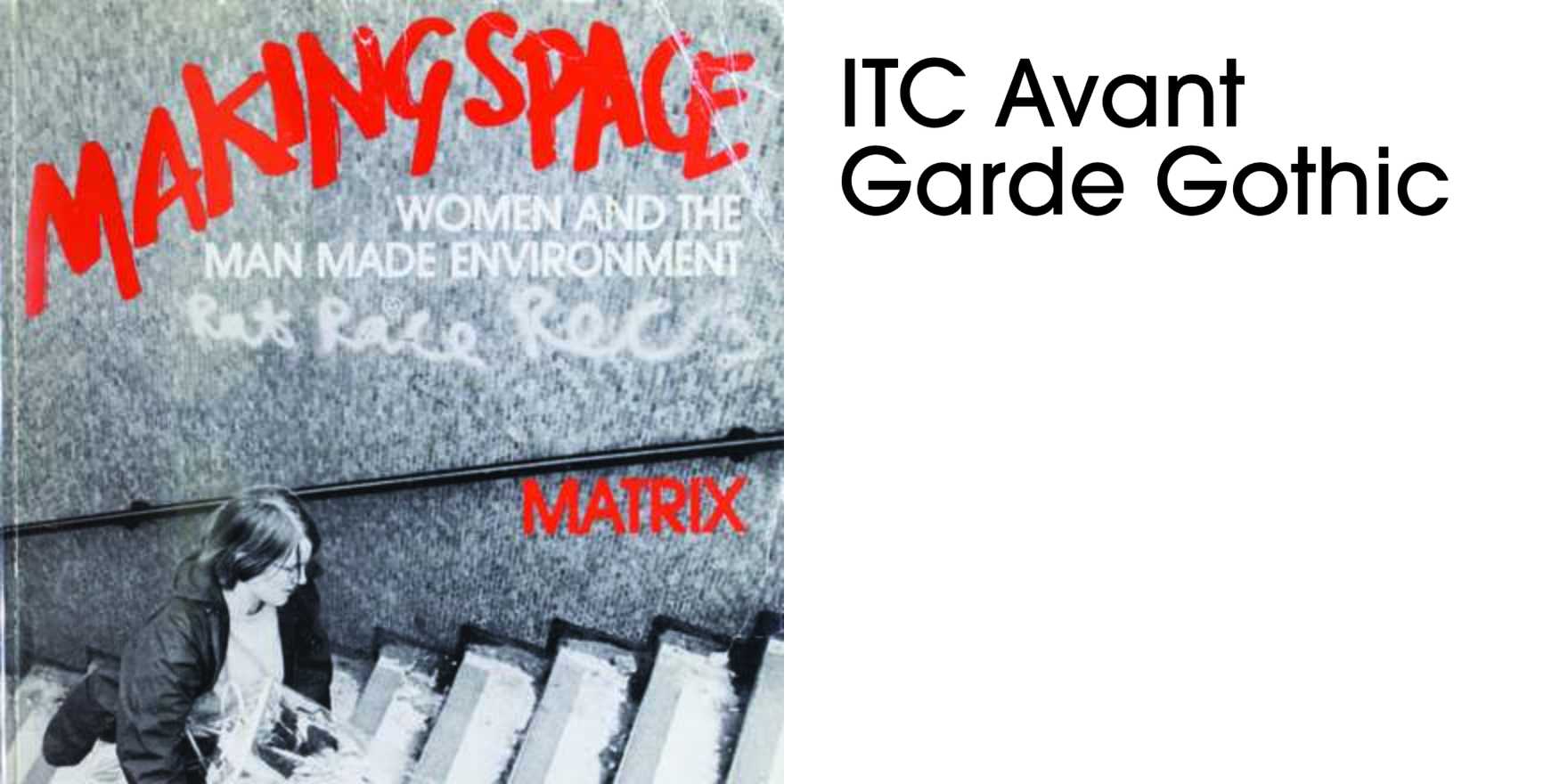 Making Space by Matrix (Pluto Press) - Fonts In Use