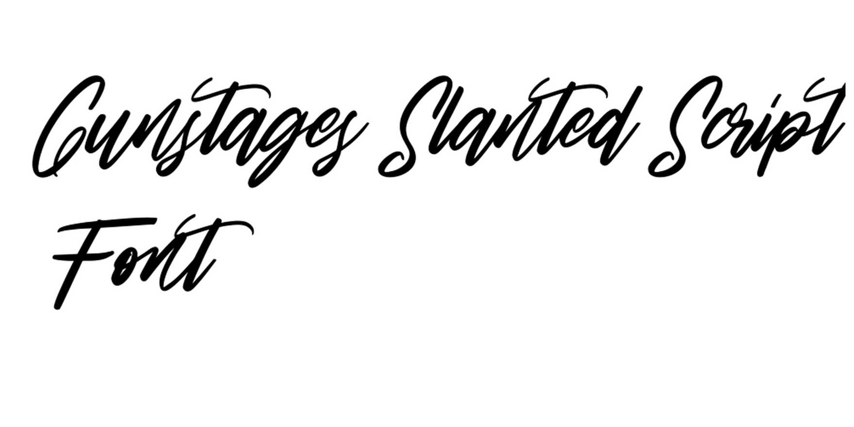 Gunstages Slanted Script Font in use - Fonts In Use