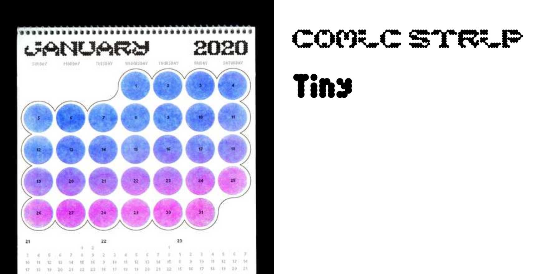 3,650 Days Calendar - Fonts In Use