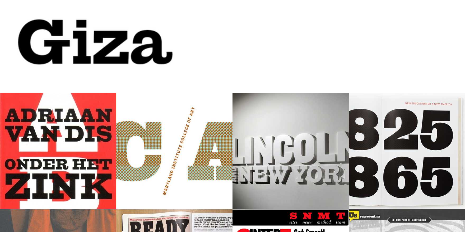 Giza in use - Fonts In Use