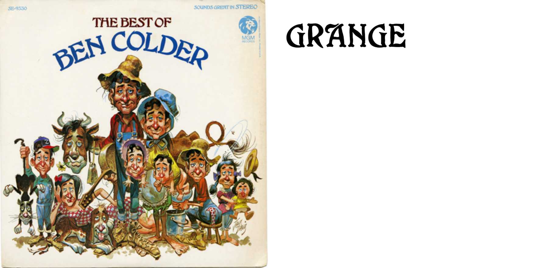 The Best of Ben Colder album art - Fonts In Use