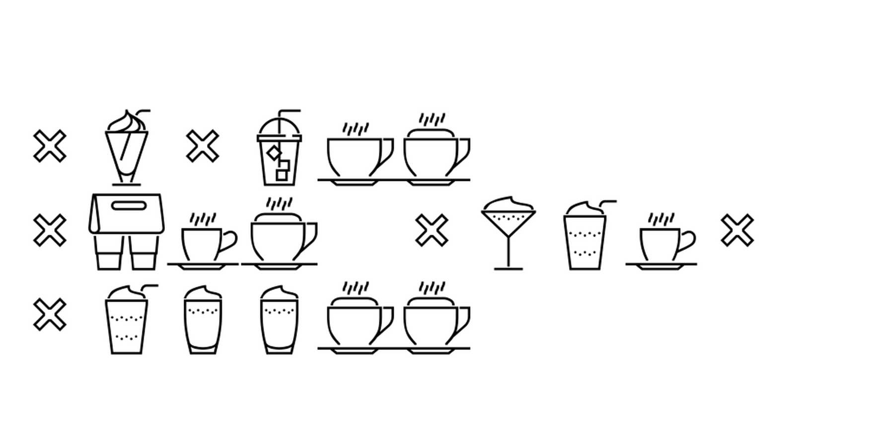Square Line Icons Coffee in use - Fonts In Use