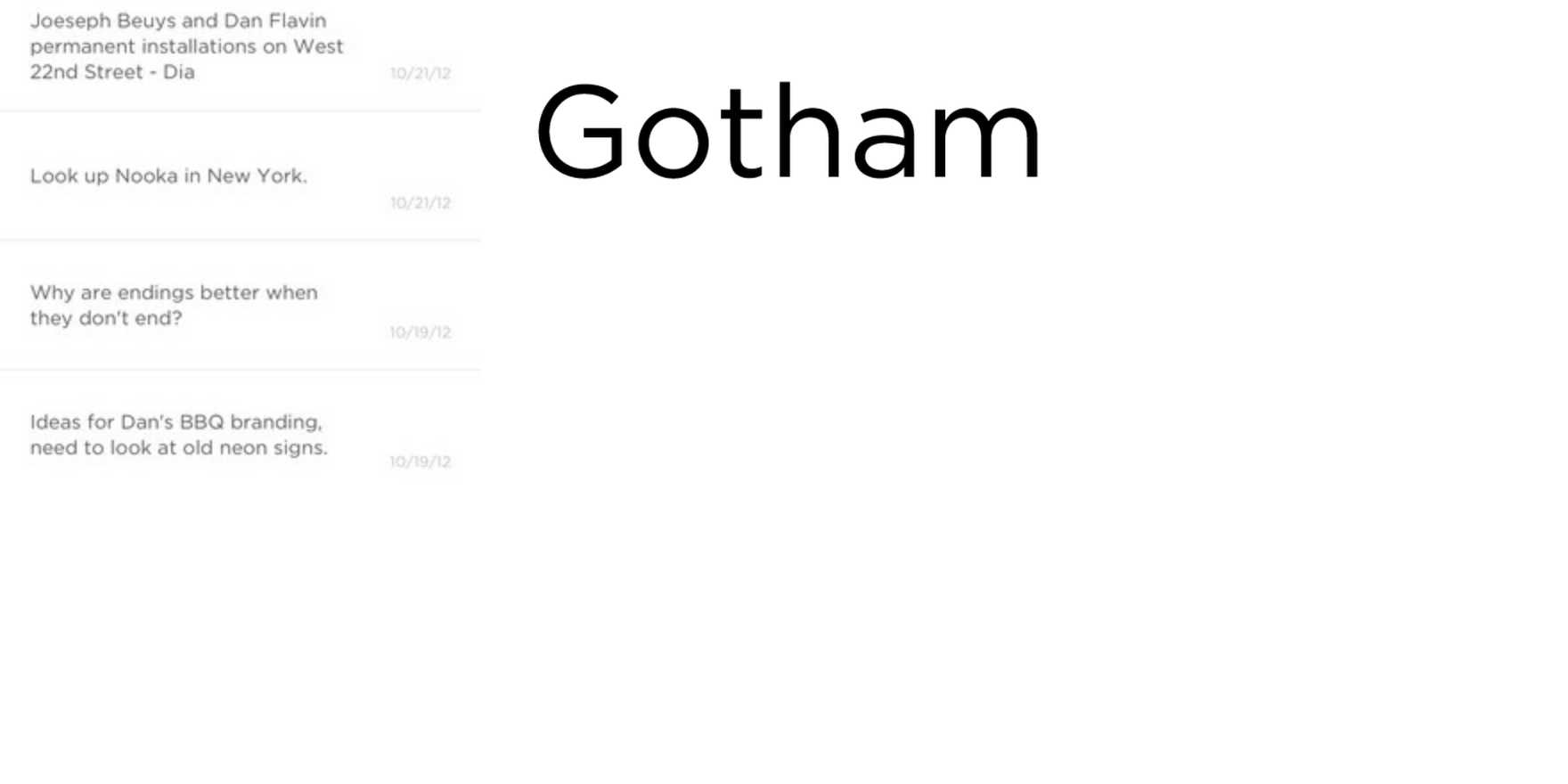 Squarespace Note App - Fonts In Use