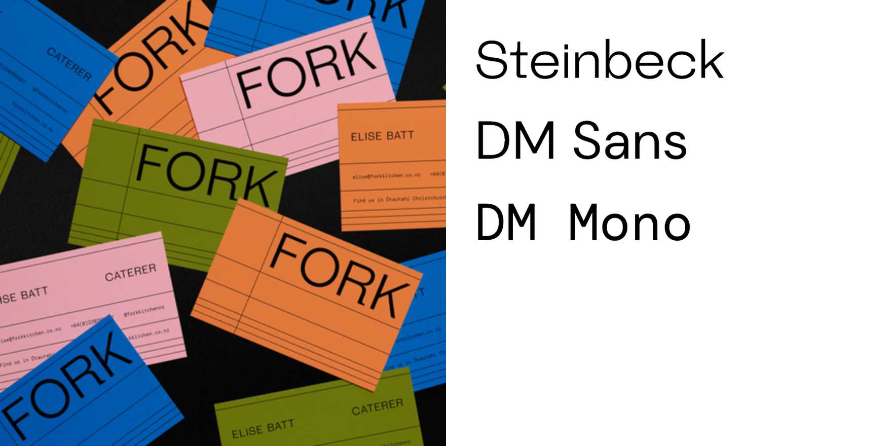 Fork Catering - Fonts In Use