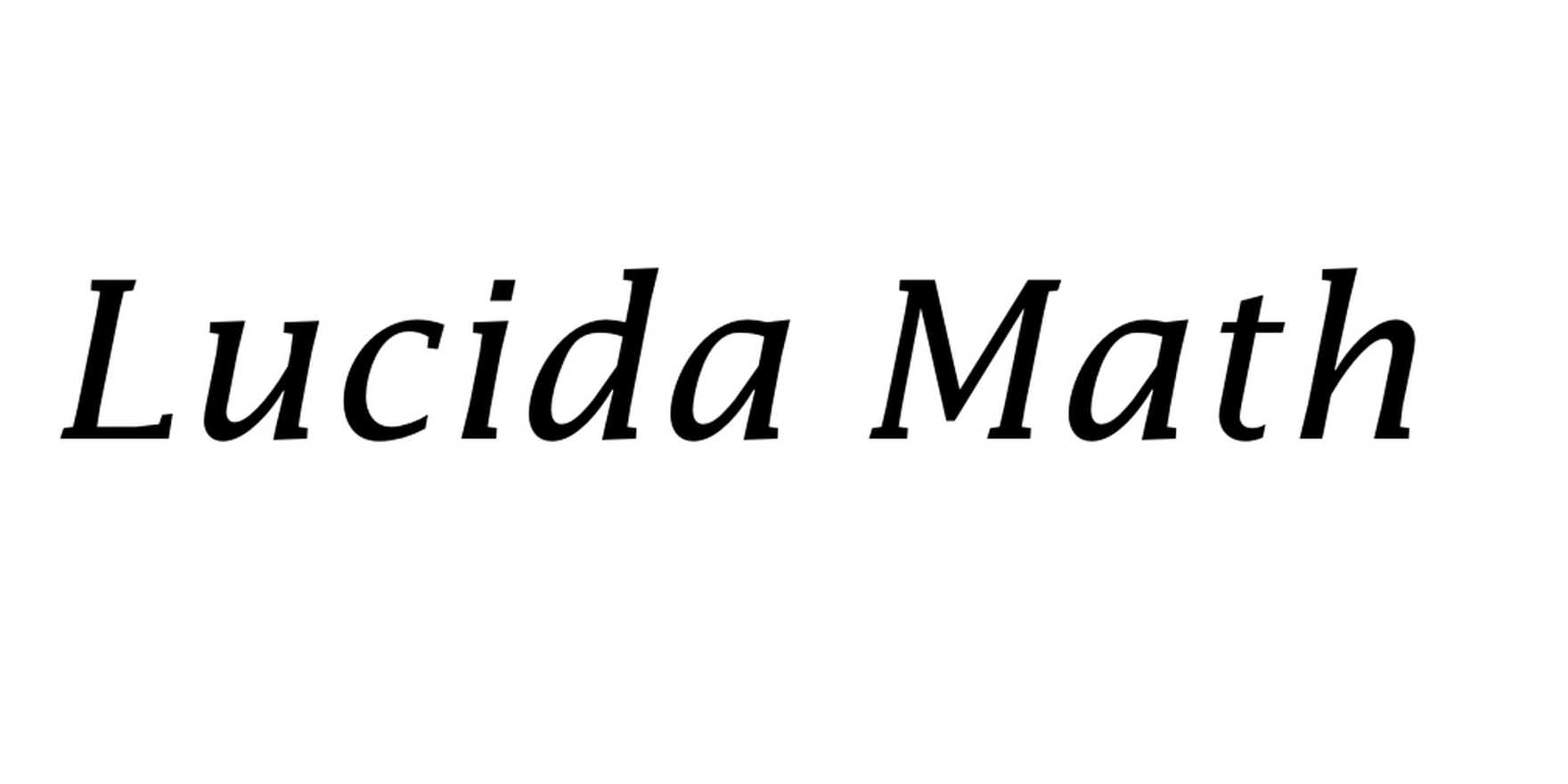 Lucida Math in use - Fonts In Use