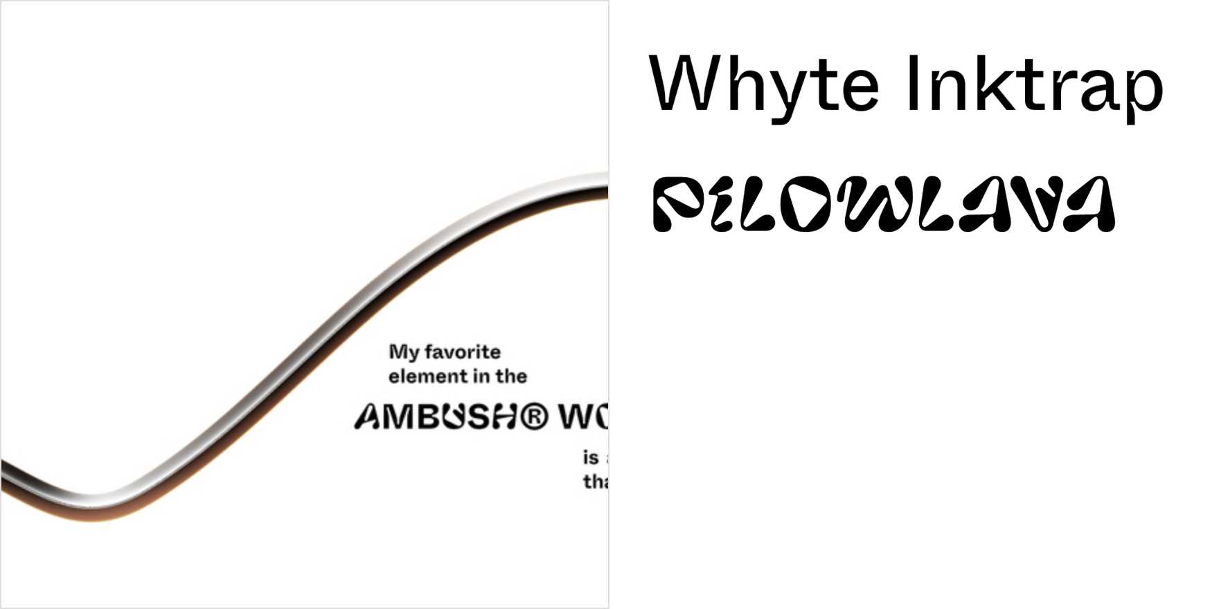 Ambush magazine editorial - Fonts In Use