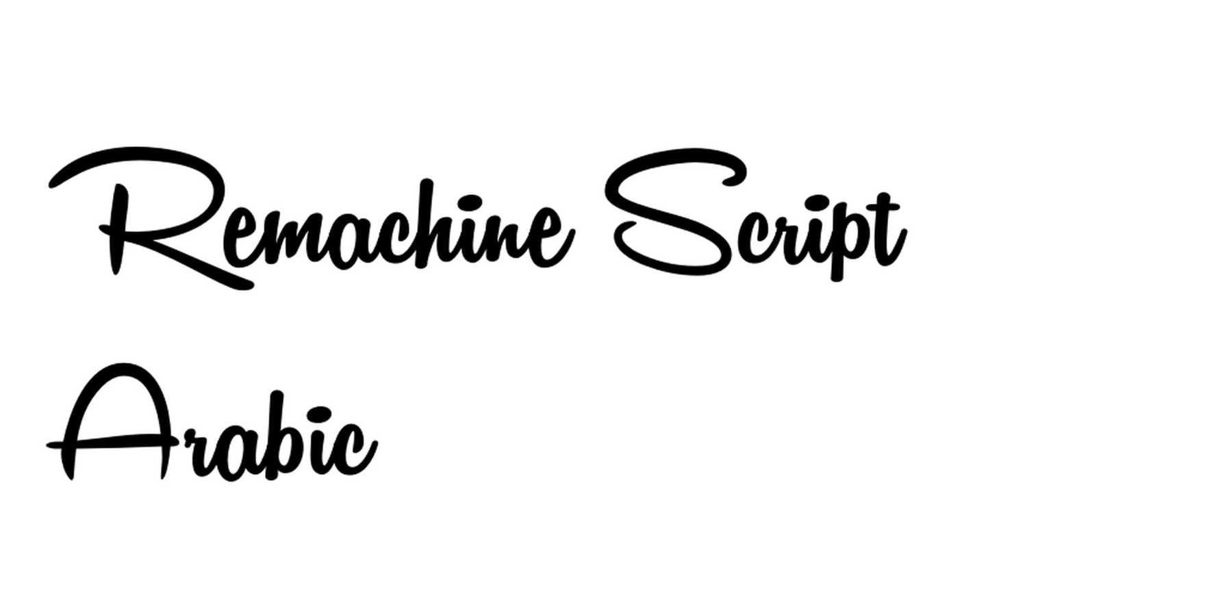 Remachine Script Arabic in use - Fonts In Use