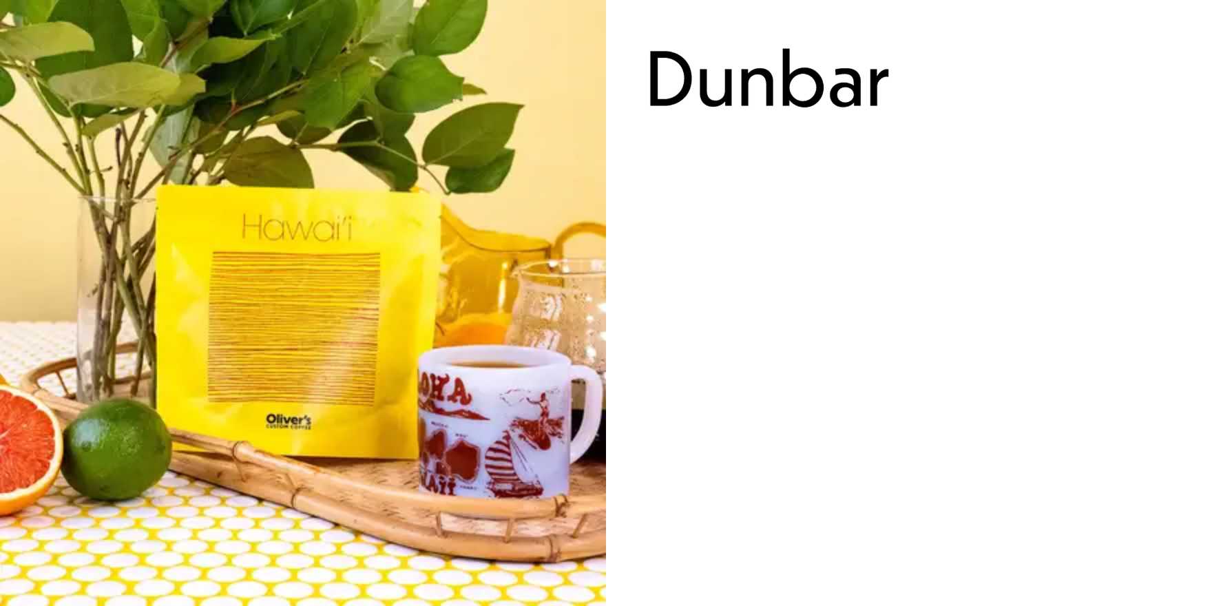 Oliver’s Custom Coffee - Fonts In Use