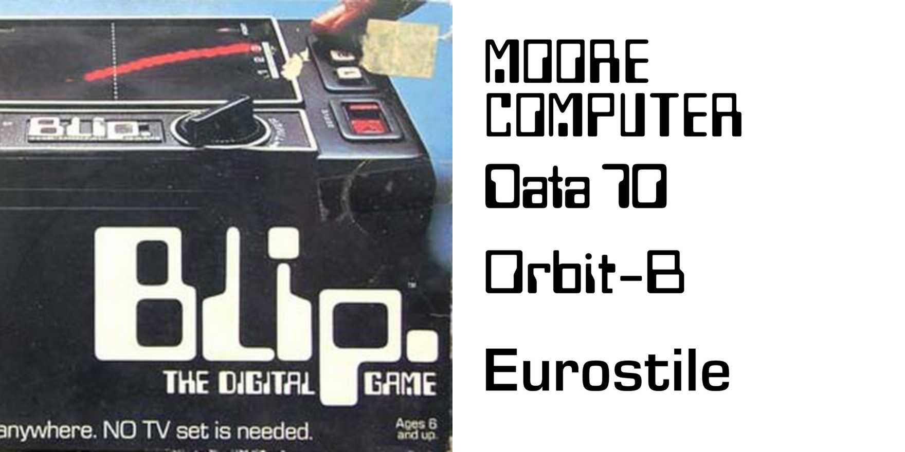 Tomy Blip / World Tennis / Blip-o-mat - Fonts In Use