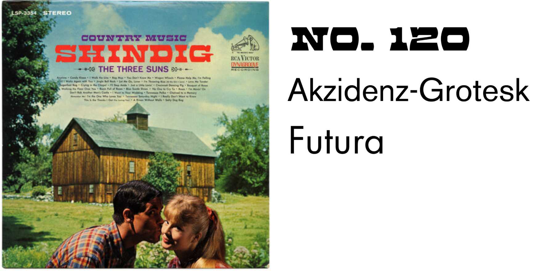 The Three Suns – Country Music Shindig album art - Fonts In Use