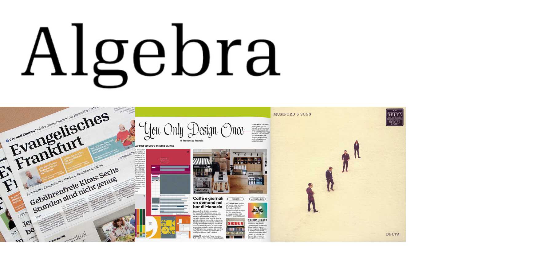 Algebra in use - Fonts In Use